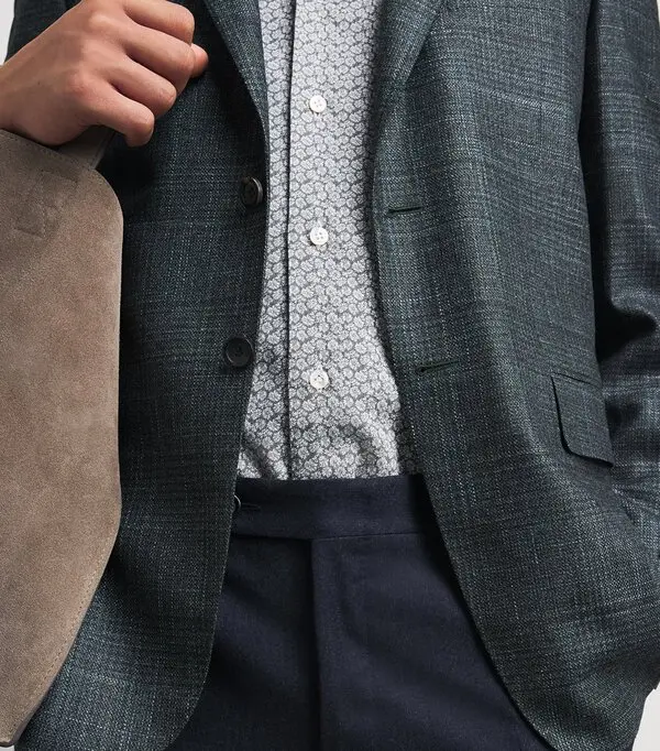 BARBA NAPOLI Cotton Floral Shirt - Green