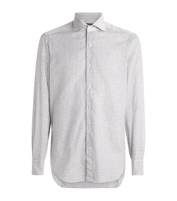 BARBA NAPOLI Cotton Washed Check Shirt