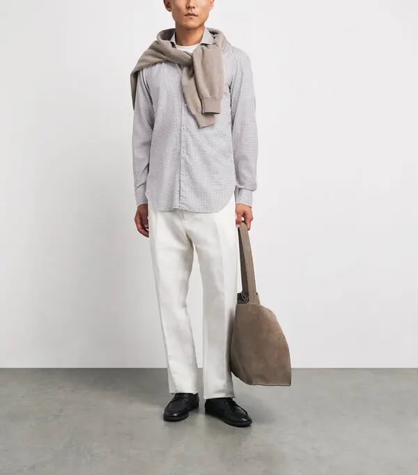 BARBA NAPOLI Cotton Washed Check Shirt