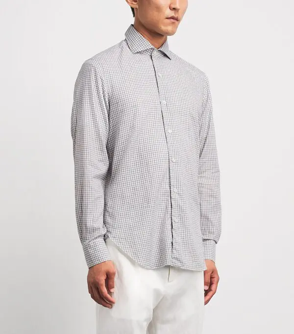 BARBA NAPOLI Cotton Washed Check Shirt