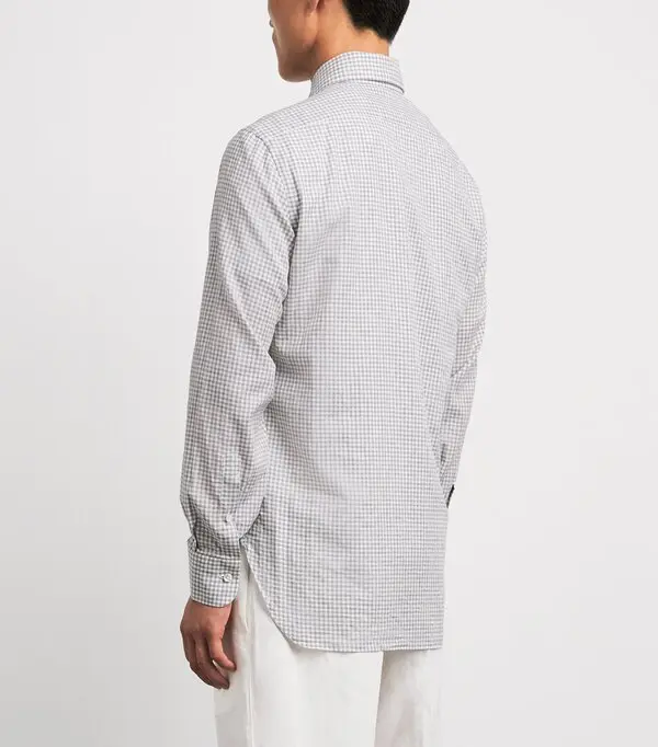 BARBA NAPOLI Cotton Washed Check Shirt