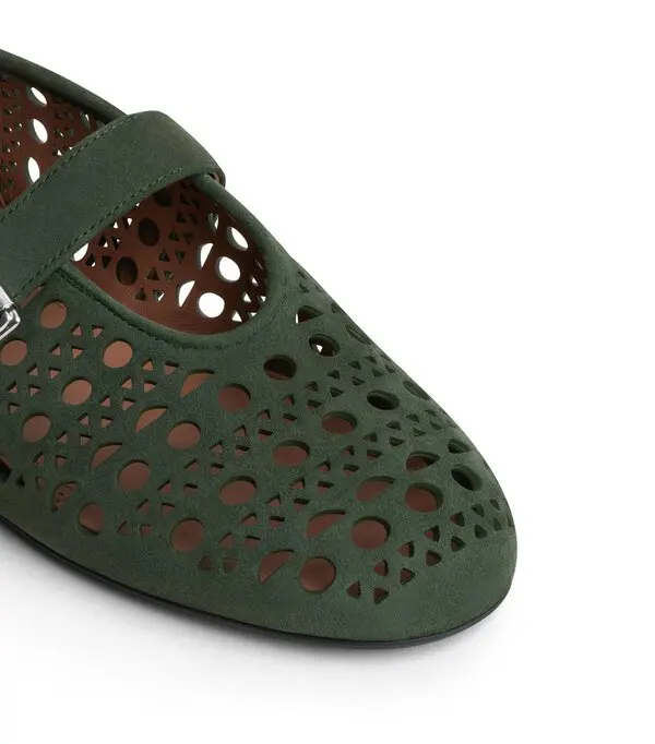 Alaïa Suede Vienne Ballet Flats