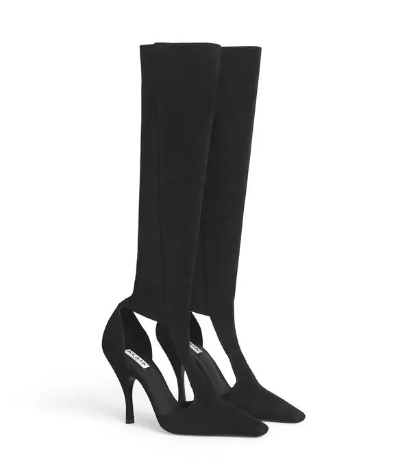 Alaïa Suede Cut-out Boots 100
