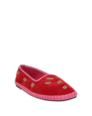 Malìparmi Velvet Ballet Flats With Appliqués - Red