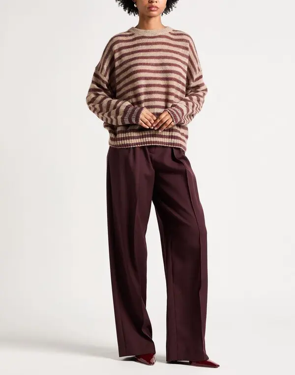 Brunello Cucinelli Mohair Wool Blend Striped Sweater