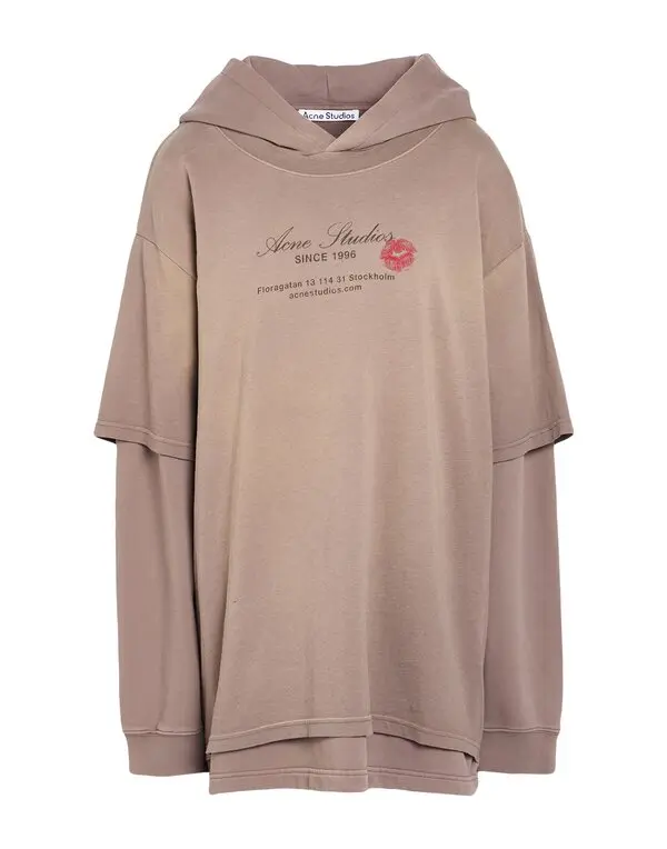 Acne Studios Sweatshirt Light Brown Size Cotton