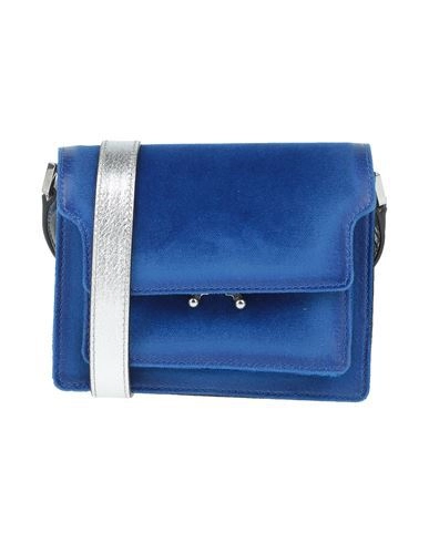 Marni Cross-body Bag Bright Cotton, Synthetic Fibers, Cow Leather, Brass, Shearling - Blue