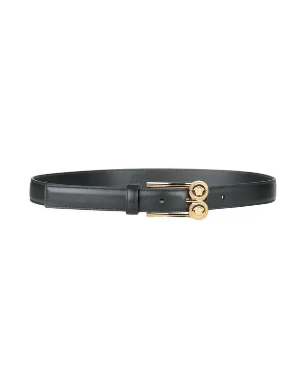 Versace Leather Belt With Appliqu