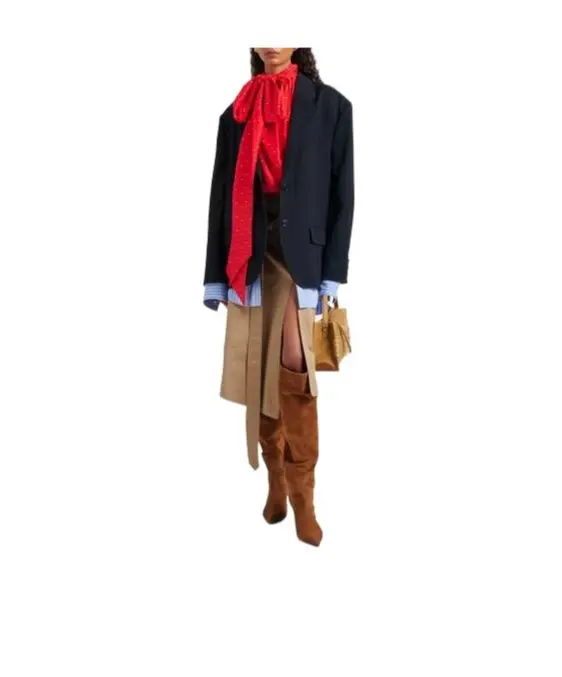 Amina Muaddi Suede Knee-high Boots