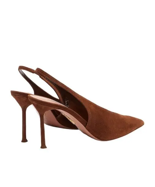 AQUAZZURA Suede Slingback Pumps