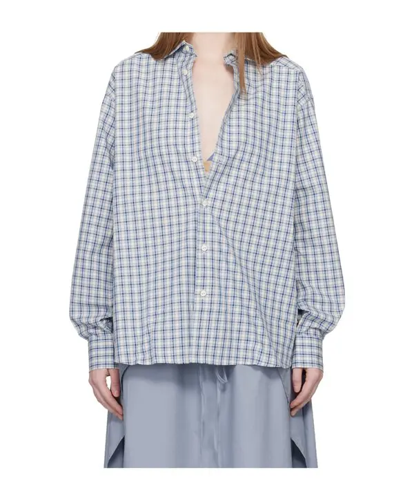 BASERANGE Claude Checked Button Shirt - Gray