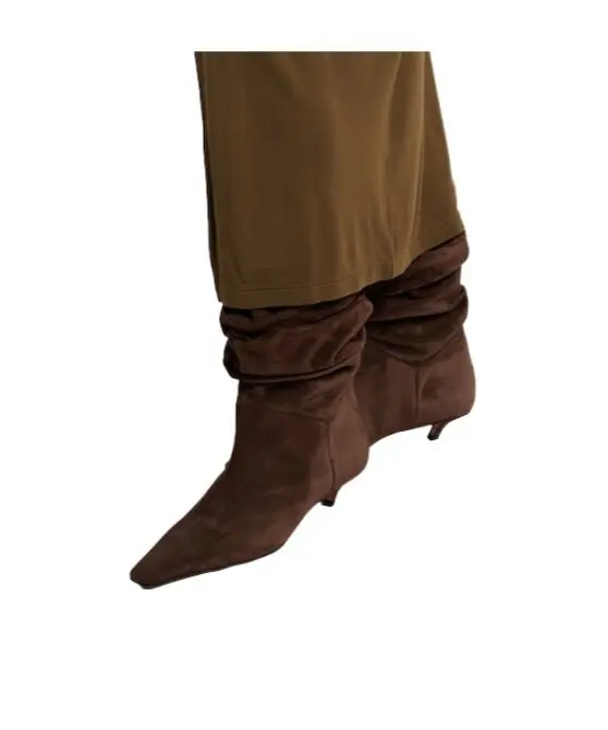 Amina Muaddi Suede Ankle Boots