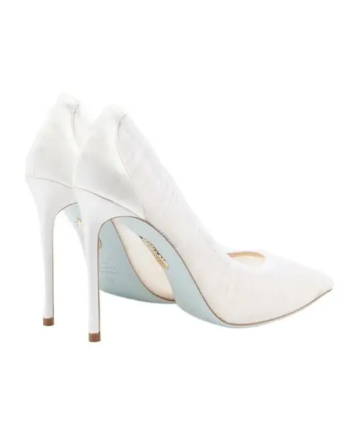 AQUAZZURA Satin-trimmed Tulle Pumps
