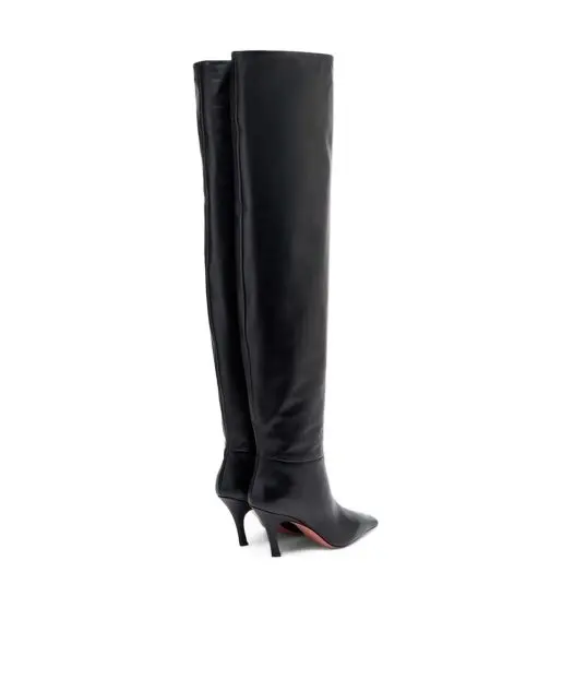 Amina Muaddi Leather Over-the-knee Boots