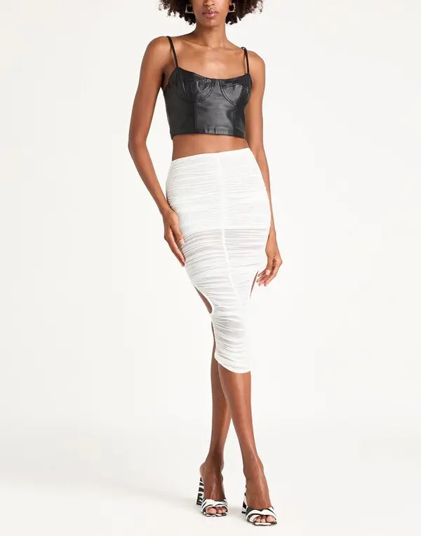 MUGLER Midi Skirt Size Polyamide, Elastane