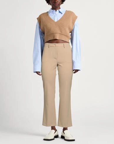 Max Mara Pants Sand Size Polyester, Virgin Wool, Elastane