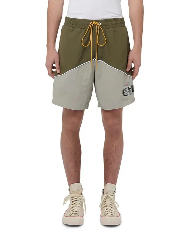 R H U D E Desert Racing 6 Track Shorts - Olive/grey
