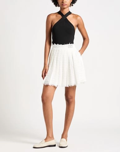 Balmain Mini Skirt Ivory Size Polyamide, Cotton, Acrylic, Viscose