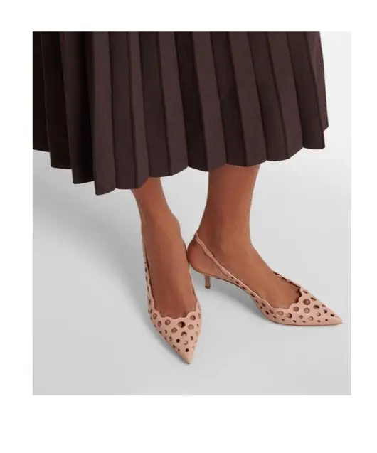 GIANVITO ROSSI Leather Slingback Pumps