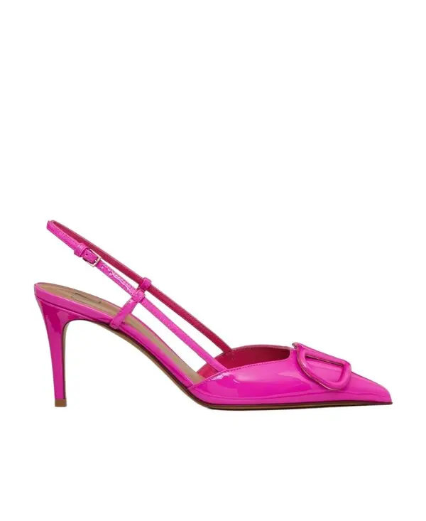 Valentino Garavani Vlogo Signature 80mm Slingback Pumps - Pink
