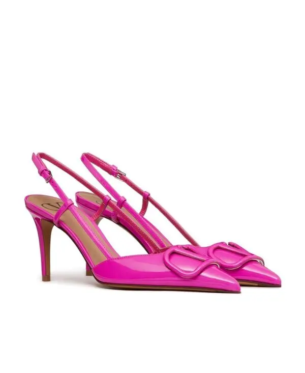Valentino Garavani Vlogo Signature 80mm Slingback Pumps