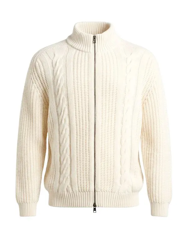 Tagliatore Cardigan Slate Size Virgin Wool, Polyamide - White