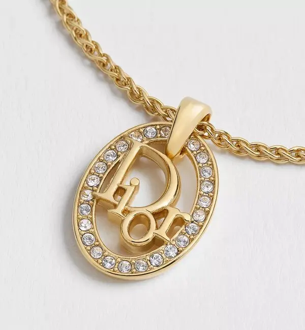Dior Logo Medallion Necklace