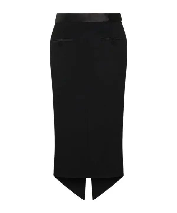 TOM FORD Satin-trim Back-slit Skirt