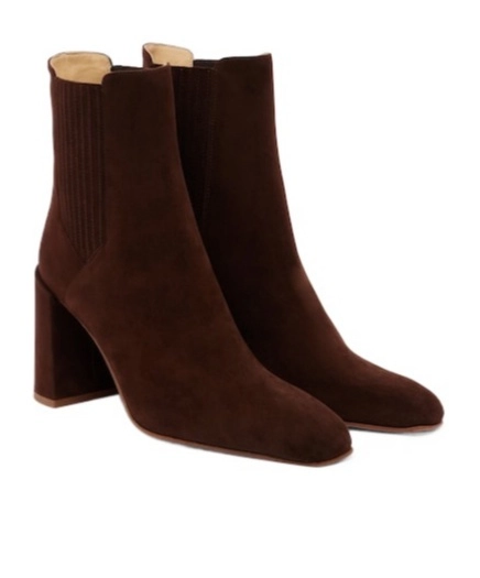 Gabriela Hearst Squaretoe Blockheel Suede Boots