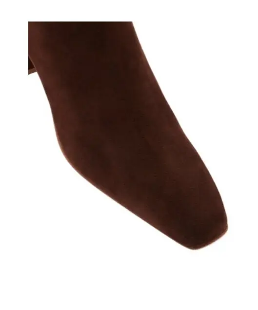 Gabriela Hearst Squaretoe Blockheel Suede Boots