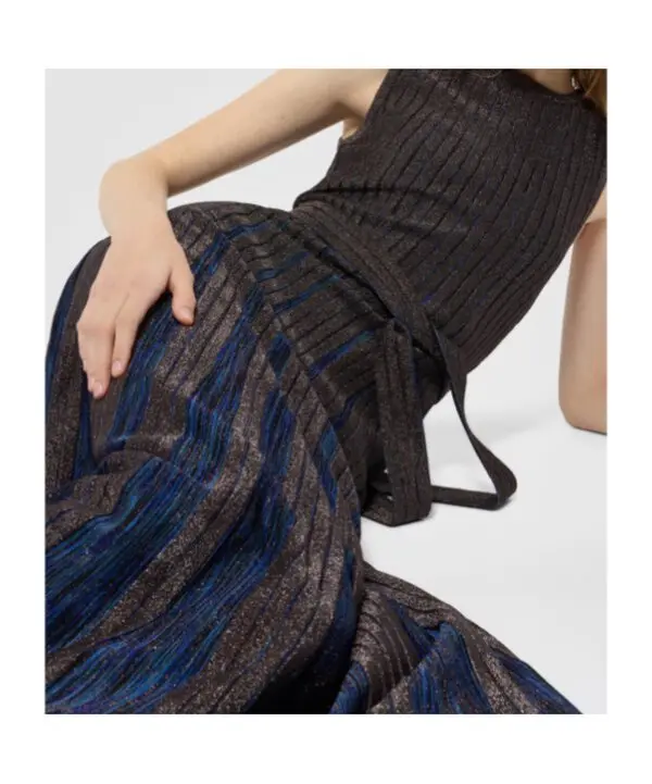 Missoni Metallic-thread Belted Maxi Dress