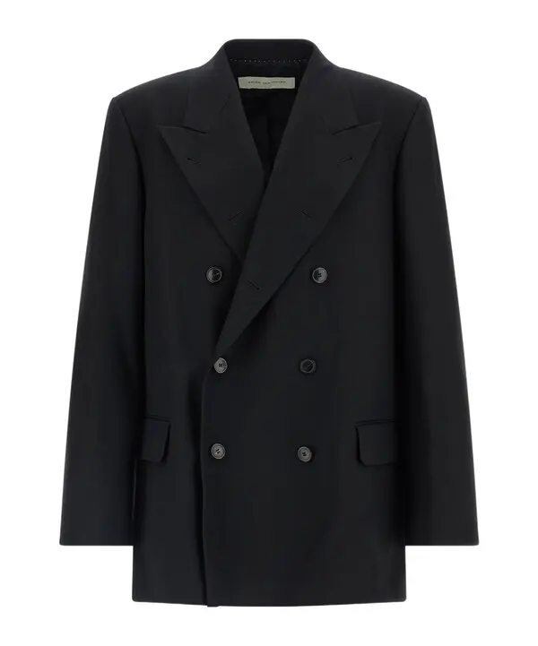 Dries Van Noten Oversized Wool Blazer - Black