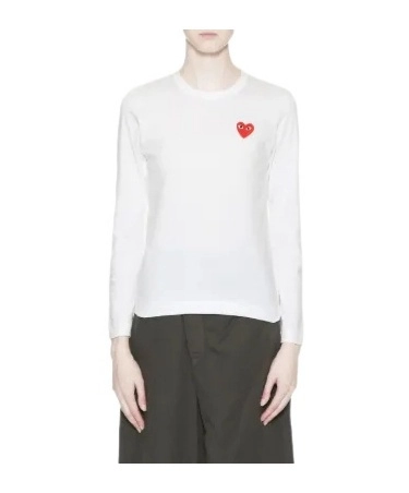 Play Comme Des Garcon Logo-patch T-shirt
