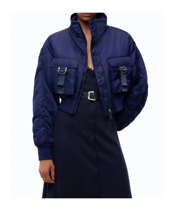 Pinko Cropped Ruched-sleeve Jacket