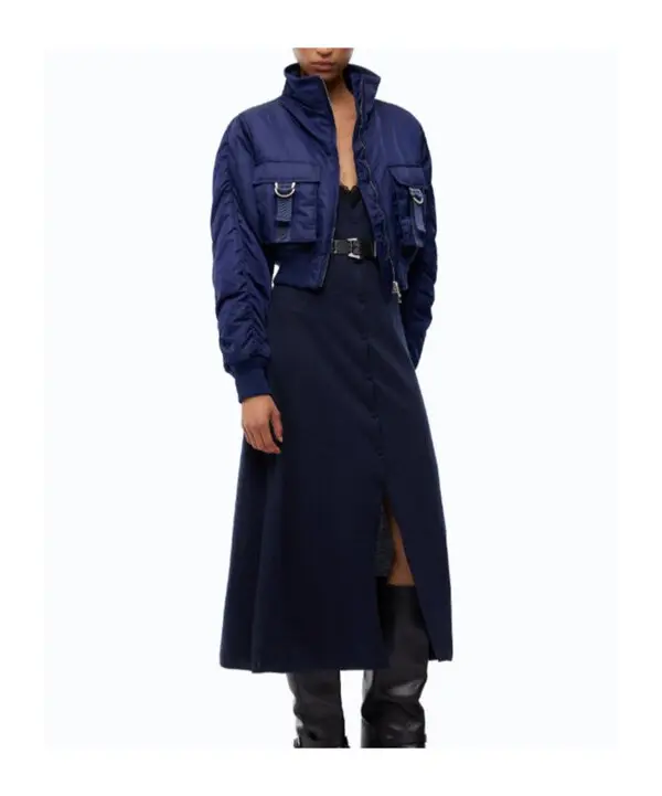 Pinko Cropped Ruched-sleeve Jacket