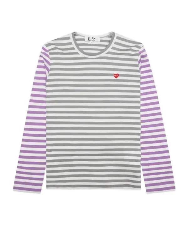 Play Comme Des Garcon Striped Long-sleeve T-shirt