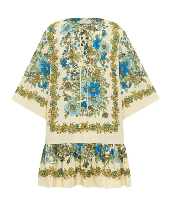 ALEMAIS Sophia Linen Mini Dress - Nude