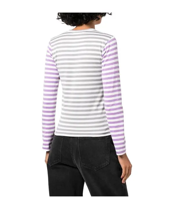 Play Comme Des Garcon Cotton T-shirt With Heart Appliqu