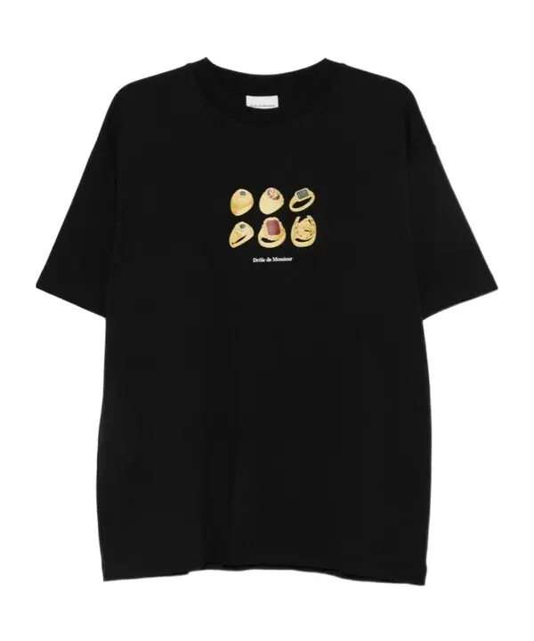 Drole De Monsieur Rings Graphic-print T-shirt - Black