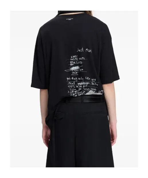 ANN DEMEULEMEESTER Slogan-print Cotton T-shirt