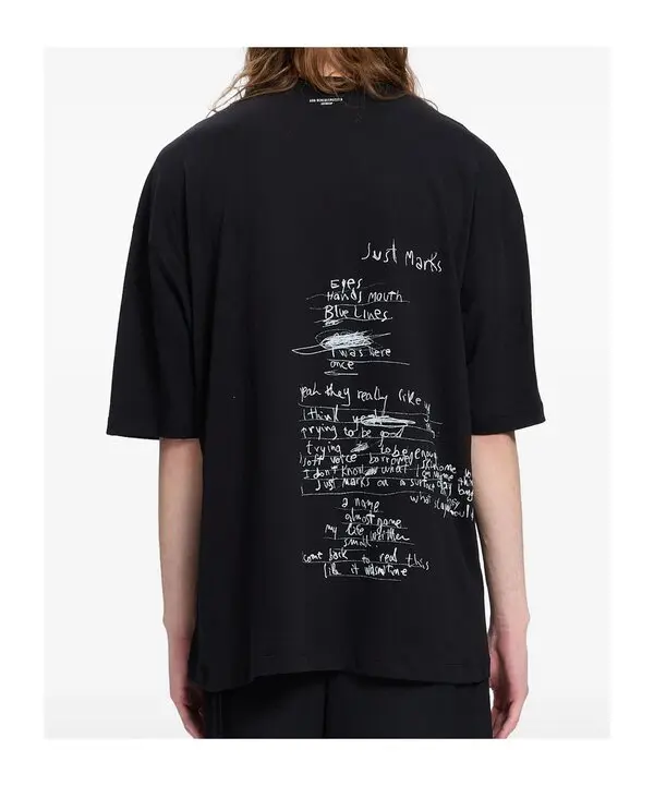 ANN DEMEULEMEESTER Slogan-print Cotton T-shirt