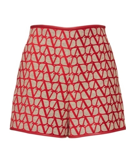Valentino Garavani High-waisted Shorts With Straight Hem