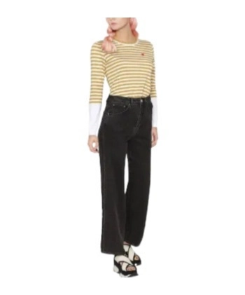 Play Comme Des Garcon Striped Long-sleeve T-shirt