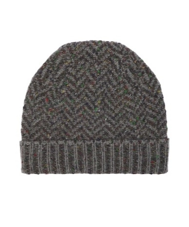 Gabriela Hearst Herringbone Cashmere Beanie - Grey