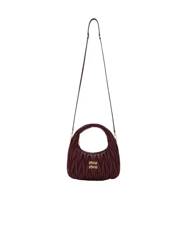 Miu Miu Nappa Leather Crescent Bag - Red