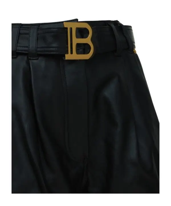 Balmain High-waisted Shorts With Pleated Detail