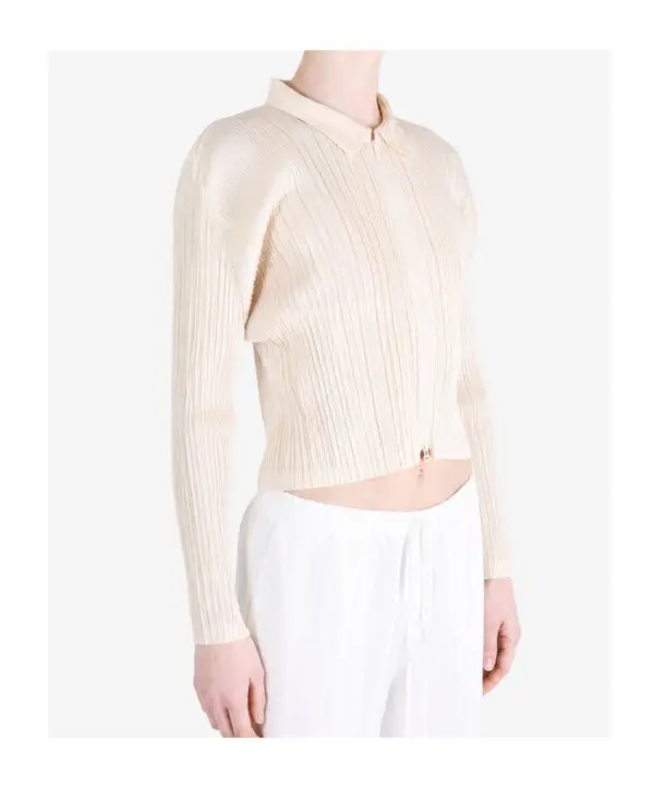 Issey Miyake Two-way Zip Pleated Jacket