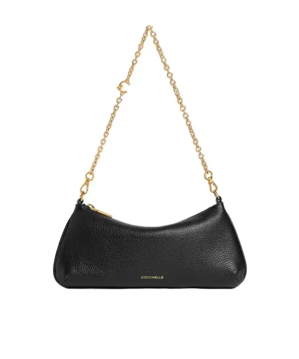 COCCINELLE Mini C-me Logo-print Chain-link Crossbody Bag