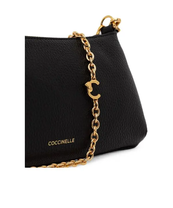 COCCINELLE Mini C-me Logo-print Chain-link Crossbody Bag