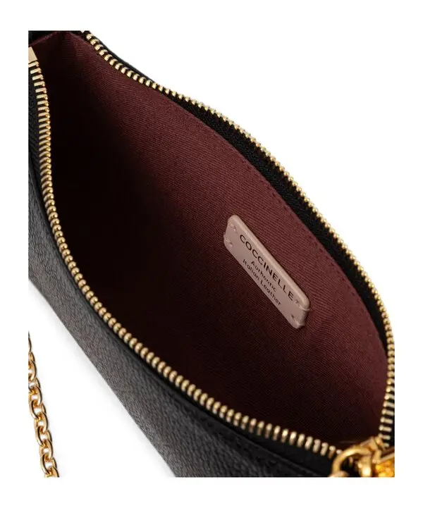 COCCINELLE Mini C-me Logo-print Chain-link Crossbody Bag